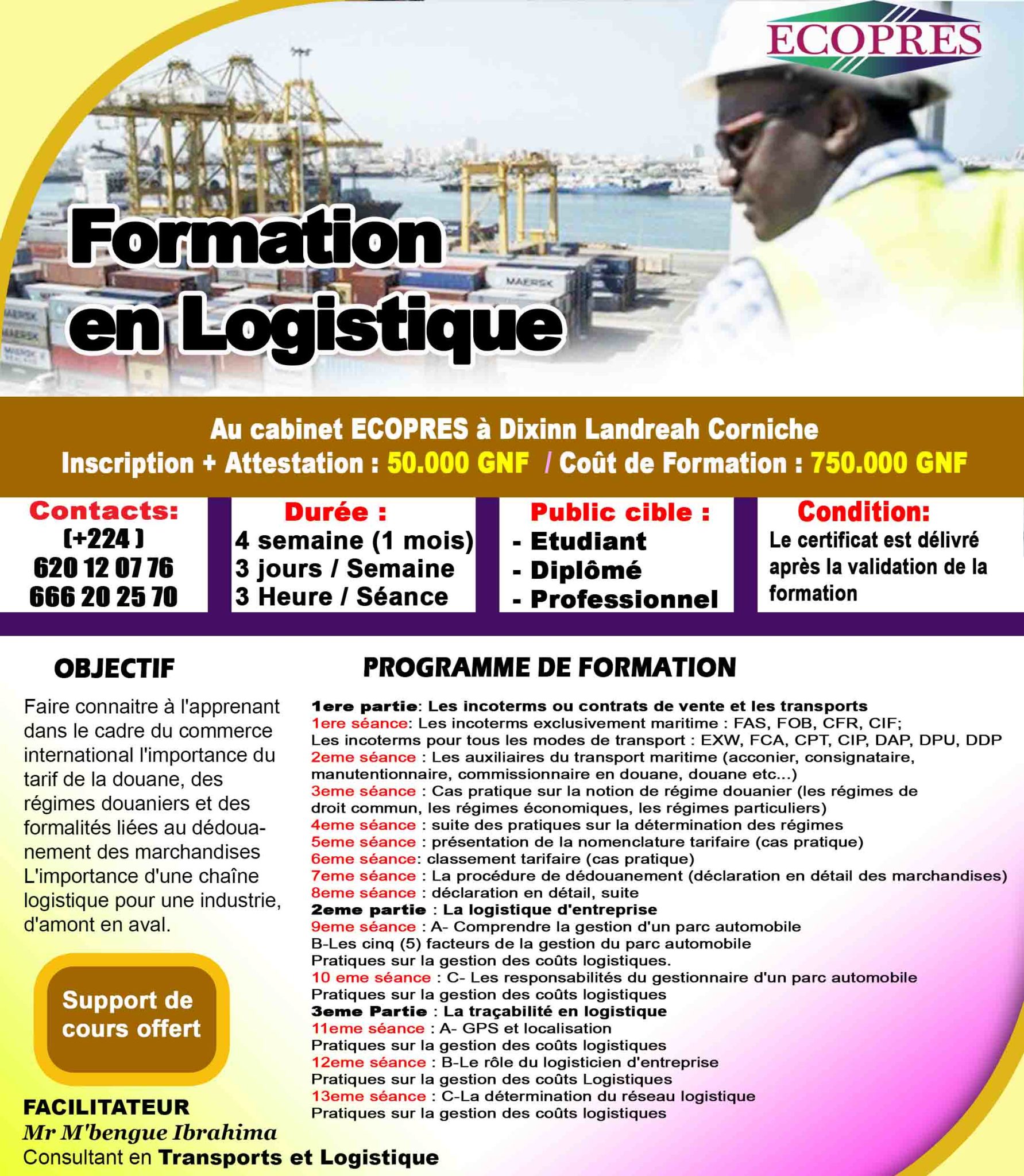 FORMATION EN LOGISTIQUE - ECOPRES