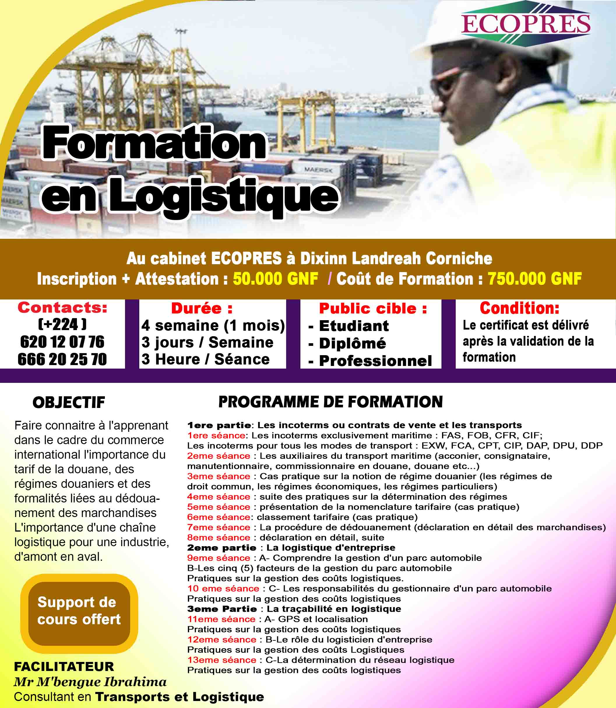 FORMATION EN LOGISTIQUE - ECOPRES